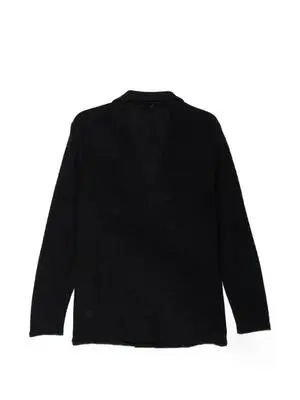 MANUEL RITZ Double-breasted Knitted Jacket - Black