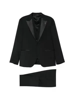 MANUEL RITZ Long-sleeve Buttoned Suit - Black