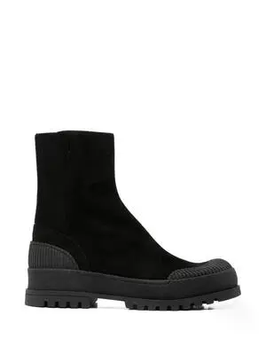 Women's Suede Round Toe Boots