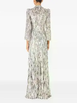 Jenny Packham Sequin Embellished Memphis Maxi Dress - White
