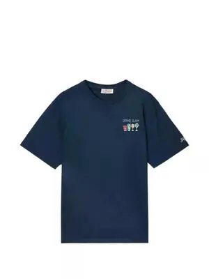 MC2 SAINT BARTH Portofino Embroidered T-shirt - Blue