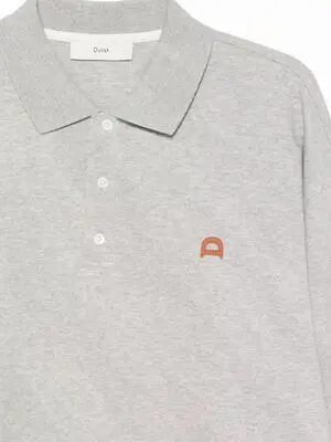 DUNST Embroidered Logo Polo Shirt - Grey