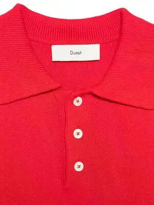 DUNST Button Collared Polo Shirt - Red