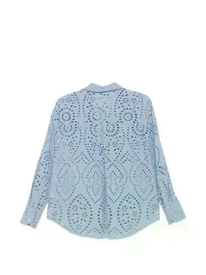 MC2 SAINT BARTH Sangallo Cotton Blouse - Blue