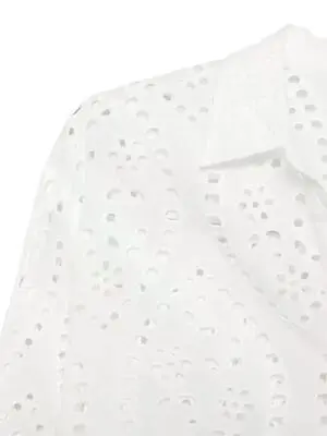 MC2 SAINT BARTH Sangallo Embroidery Blouse - White