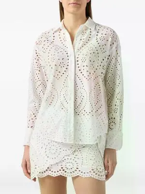 MC2 SAINT BARTH Sangallo Embroidery Blouse - White