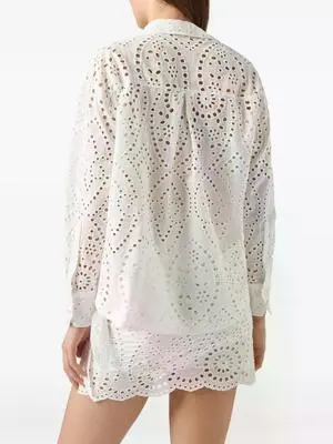 MC2 SAINT BARTH Sangallo Embroidery Blouse White
