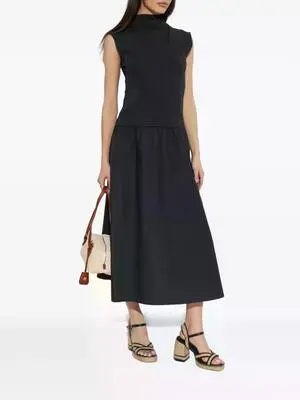 SAMSOE SAMSOE High-neck Gathered Midi Dress