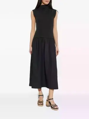 SAMSOE SAMSOE High-neck Gathered Midi Dress