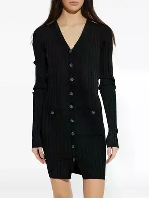 Dolce & Gabbana Buttoned V-neck Mini Dress