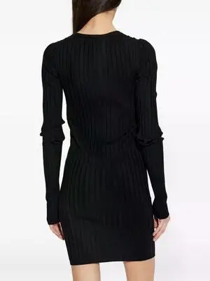 Dolce & Gabbana Buttoned V-neck Mini Dress
