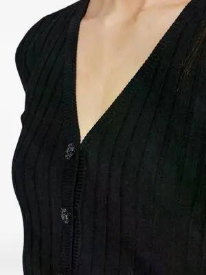 Dolce & Gabbana Buttoned V-neck Mini Dress