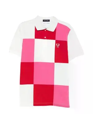 Comme Des Garçons X Fred Perry Patchwork Pique Polo Shirt - Pink