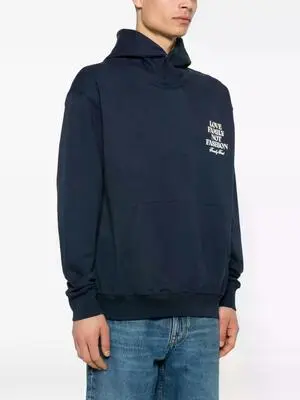 FAMILY FIRST Lettering Hoodie - Blue