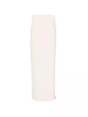 Elisabetta Franchi Crêpe Skirt With Jewel Zip Detail - Neutrals
