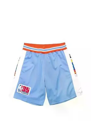 Mitchell & Ness Nba Clippers 80 Striped Logo Shorts - Blue