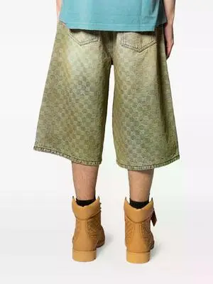 MISBHV Patterned Denim Wide Leg Shorts