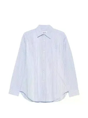 AGOLDE Striped Chest-pocket Shirt - Blue