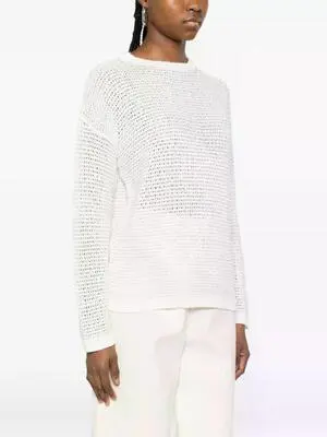 Fabiana Filippi Crew-neck Knitted Sweater - White