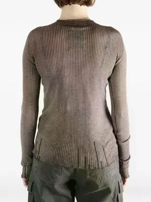 UMA WANG Ribbed Long-sleeve Top