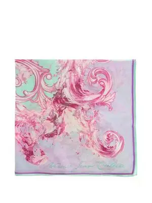 Versace Printed Trim Scarf