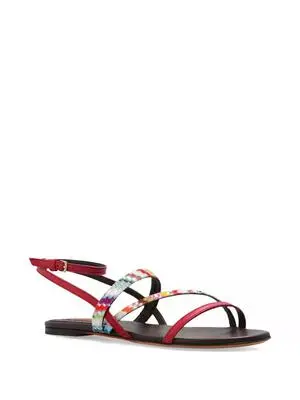 Missoni Strap Detail Sandals - Red