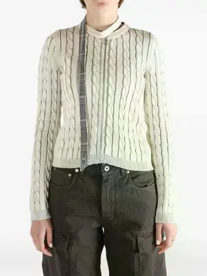 DIESEL® Cable Knit Zip-up Cardigan - Neutrals