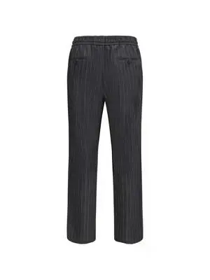 Dolce & Gabbana Stripe-pattern Drawstring Trousers - Grey