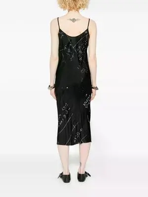 Rick Owens Printed Slip Midi Dress
