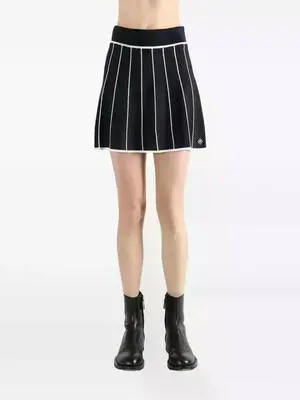 MALBON Striped Pleated Mini Skirt
