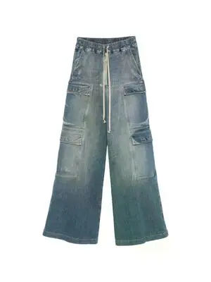 Rick Owens Elasticated-waist Wide Leg Jeans - Blue