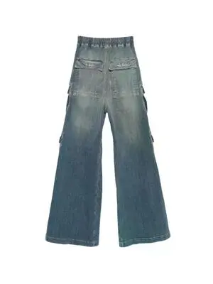 Rick Owens Elasticated-waist Wide Leg Jeans - Blue