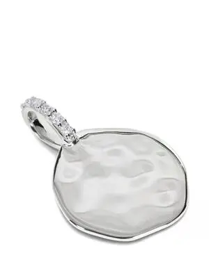 Monica Vinader Diamond Coin Pendant - Silver