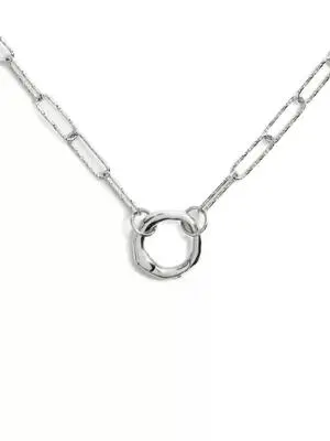 Monica Vinader Capture Alta Textured Chain Necklace - Silver