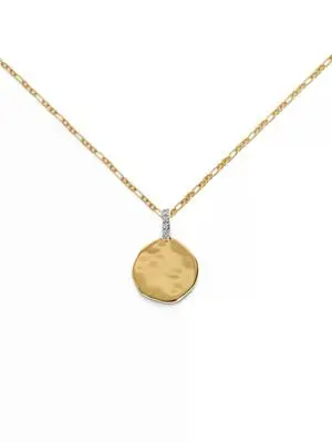 Monica Vinader Coin Diamond Pendant - Gold
