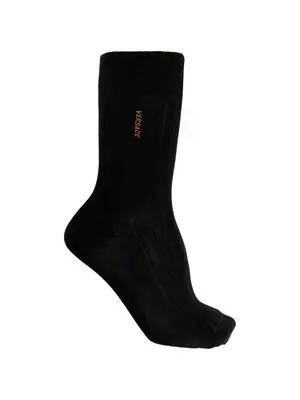 Versace Logo Ribbed Socks