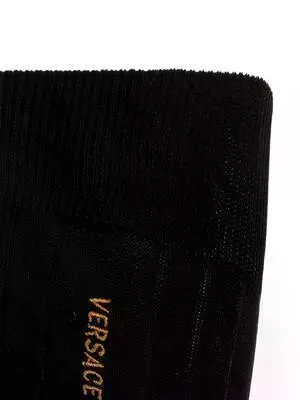 Versace Logo Ribbed Socks