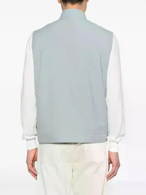 Eleventy Zip Pocket Gilet - Blue