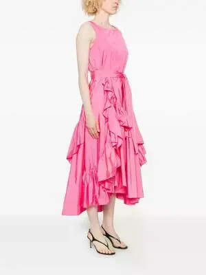 PSOPHIA Ruffled Tie Midi Dress