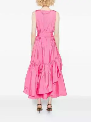 PSOPHIA Ruffled Tie Midi Dress