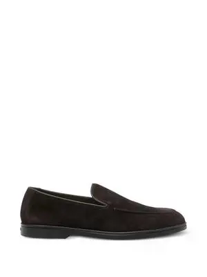 DOUCAL'S Almond-toe Loafers - Brown