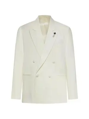 LARDINI Double-breasted Blazer - Neutrals