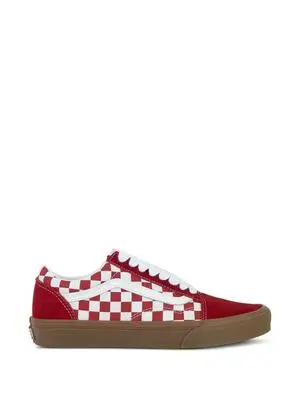 VANS Old Skool Check-pattern Sneakers - Red