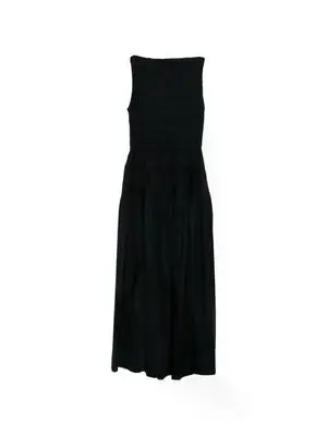 DÔEN Sleeveless Shirred Midi Dress