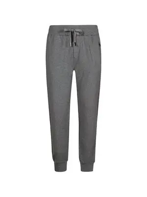 Dolce & Gabbana Drawstring Cotton Track Pants - Grey