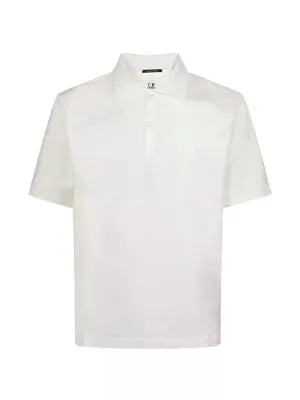 C.P. COMPANY Short-sleeve Cotton Polo Shirt - White