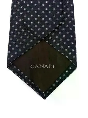 Canali Pattern Neck Tie - Blue