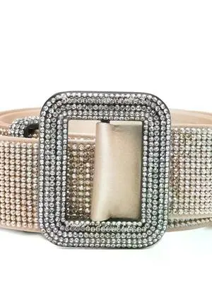 Benedetta Bruzziches Square-buckle Embellished Belt - Gold