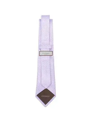Canali Patterned Neck Tie - Purple