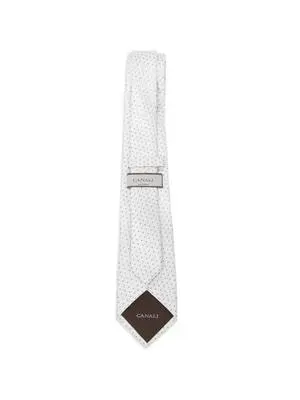 Canali Patterned Necktie - Grey